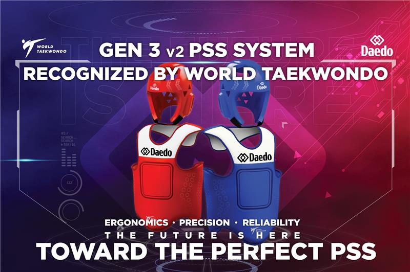 Daedo GEN3 PSS System, oficialmente certificado por World Taekwondo